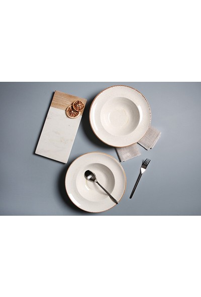 Porland Ruby Seasons Bej Makarna Salata Tabağı 26 Ncm 2'li Porland Ruby Seasons Bej Makarna Salata Tabağı 26 Ncm 2'li