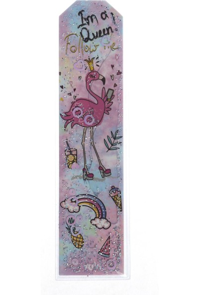 Vuki Flamingo Simli Sulu Kitap Ayracı Pembe Vuki Flamingo Simli Sulu Kitap Ayracı Pembe