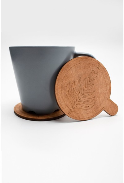 Kusva Ahşap 6'lı Bardak Altlığı - Cup