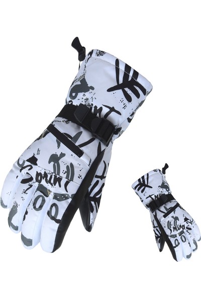 Qualife Kadife Kalınlaştırılmış Su ve Rüzgar Geçirmez Eldivenler (Yurt Dışından)