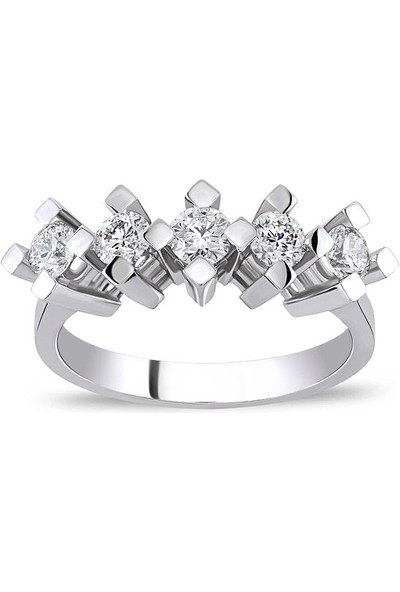 Pırlanta Merkezi 1.20 Ct. G Color Hrd Sertifikalı Pırlanta Beştaş Yüzük Pırlanta Merkezi 1.20 Ct. G Color Hrd Sertifikalı Pırlanta Beştaş Yüzük