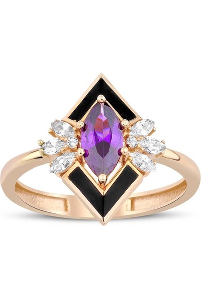 Sembol Gold Turmalin Mineli Altın Altın Yüzük Markiz Taşlı Sembol Gold Turmalin Mineli Altın Altın Yüzük Markiz Taşlı