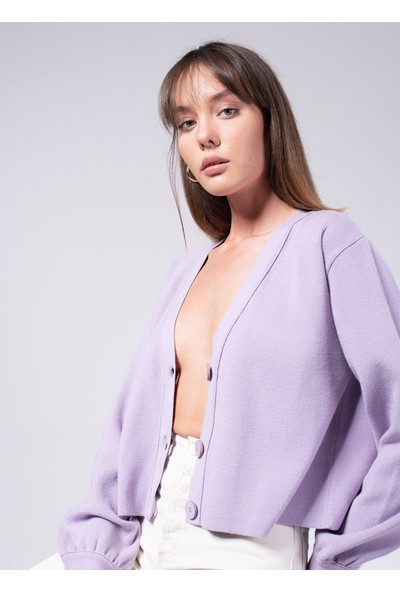 Iamnotbasıc Kadın Lila Romina Hırka