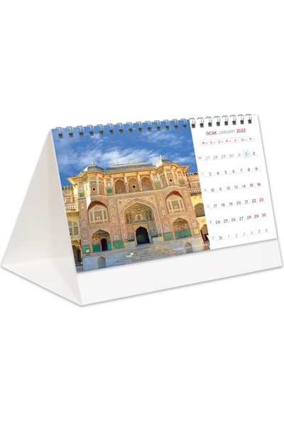 Sticker Art 2022 Dünya Harikaları Piramit Masaüstü Takvim 21 x 17 cm