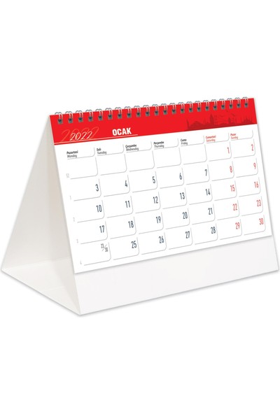 Sticker Art 2022 İstanbul Piramit Masaüstü Takvim 16 x 15,5 cm