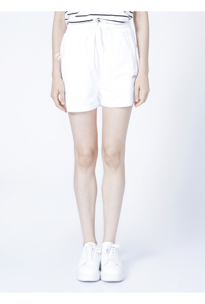 National Geographic Beyaz Kadın Sweat Şort