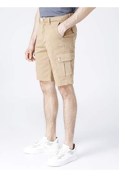 Aeropostale 3647 Normal Bel Standart Kalıp Düz Koyu Kum Erkek Kargo Şort Aeropostale 3647 Normal Bel Standart Kalıp Düz Koyu Kum Erkek Kargo Şort