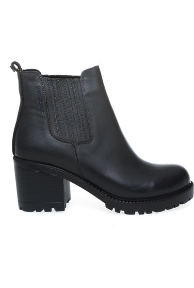 Hammer Jack Koyu Gri Kadın Deri Topuklu Bot