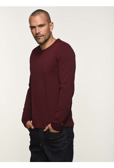 People By Fabrika Bordo Erkek T-Shirt