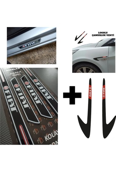 Aksefuar Lazer Fiat Linea Kapı Eşiği + Logolu Çamurluk Venti Set Aksefuar Lazer Fiat Linea Kapı Eşiği + Logolu Çamurluk Venti Set