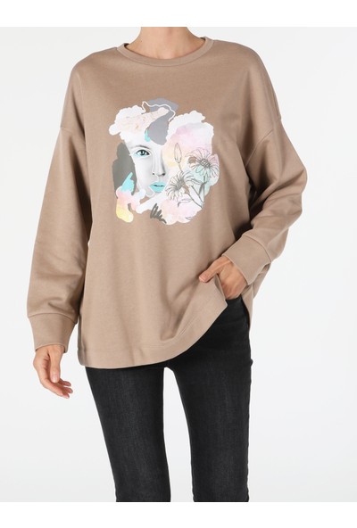 Colin's Bej Kadın Sweatshirt Colin's Bej Kadın Sweatshirt