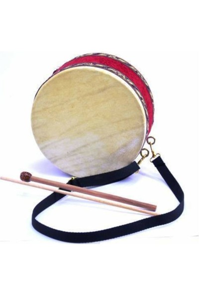 Çocuk Davulu Hayvan Derili 18 cm Tokmak+Çubuk