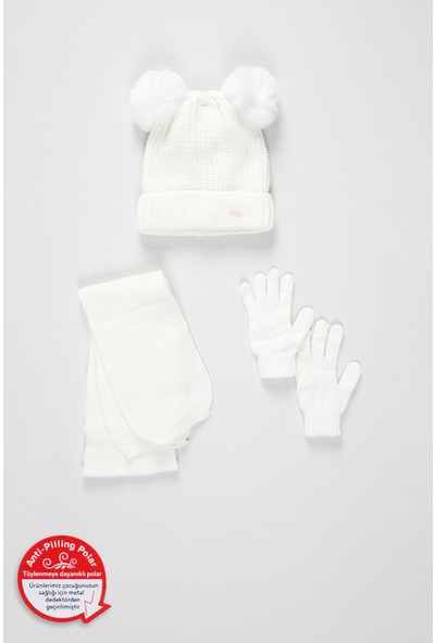 Kitti Kız Çocuk 3lü Bere Seti