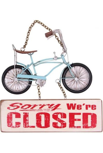 Dekoratif Metal Kapı Yazısı Bisiklet Dekoratif Ev Ofis Hediyelik