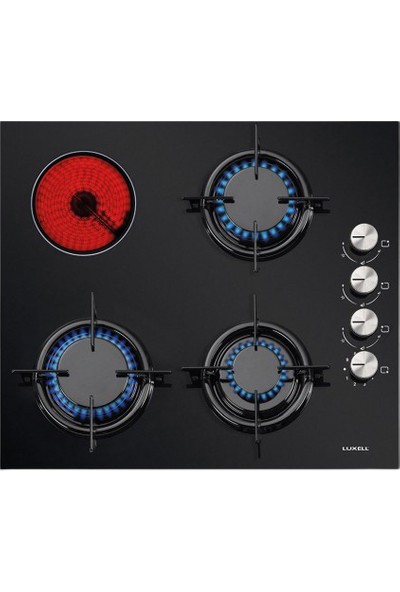 Luxell V6-31PYF 3+1 Siyah Ankastre Ocak