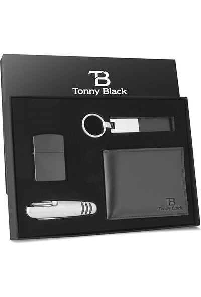 Tonny Black Cüzdan Çakı Çakmak Anahtarlık TBAS00002-01