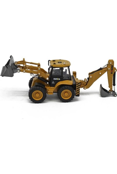 HUINA 1/60 Ekskavatör ve Kepçeli Yükleyici 1704 - Diecast Metal İş Makinası ( Kumandalı Değildir )