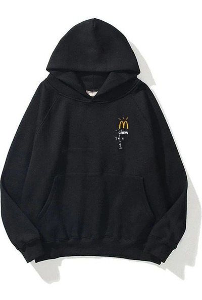 Trendiz Mc Crew Cactus Jack Unisex Siyah Sweatshirt Trendiz Mc Crew Cactus Jack Unisex Siyah Sweatshirt