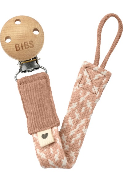 Bıbs Paci Braid Emzik Askısı - Blush / Ivory