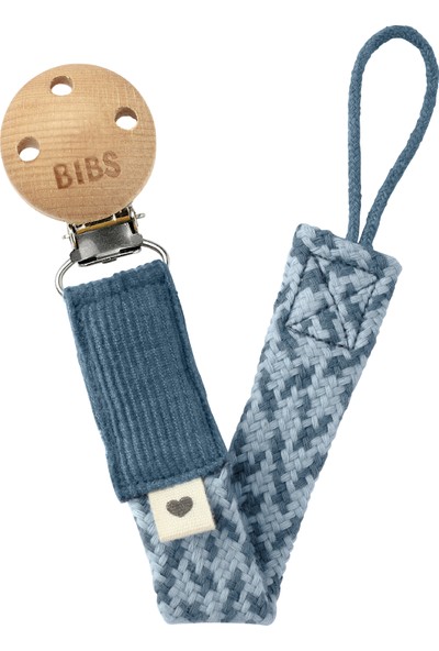 Bıbs Paci Braid Emzik Askısı - Petrol / Baby Blue