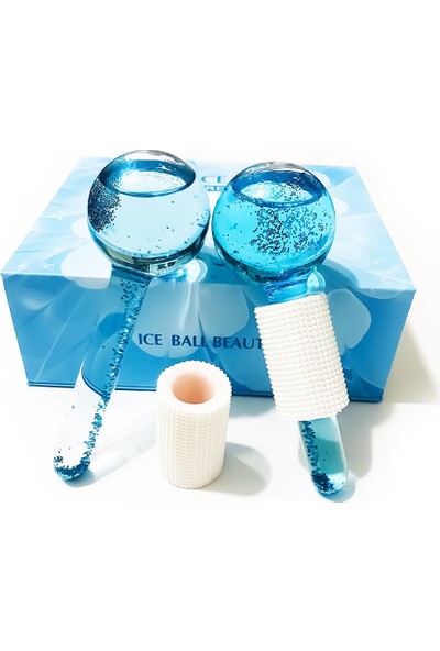 Venzen Ice Globes Buz Küresi Soğuk Masaj ve Terapi Topu 2 adet (Mavi)