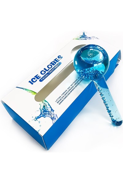 Venzen Ice Globes Buz Küresi Soğuk Masaj ve Terapi Topu 1 Adet (Mavi)