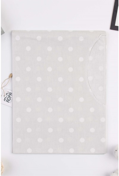 Miniropa Bi Baby Gri Büyük Puanlı Emzirme Önlüğü