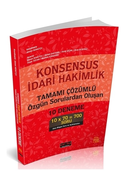 Savaş Yayınevi Konsensus Idari Hakimlik Tamamı Çözümlü Özgün Sorulardan Oluşan 10 Deneme Savaş Yayınları Eylül 2021 Savaş Yayınevi Konsensus Idari Hakimlik Tamamı Çözümlü Özgün Sorulardan Oluşan 10 Deneme Savaş Yayınları Eylül 2021
