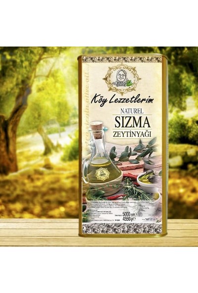 Köy Lezzetlerim Natürel Sızma Zeytinyağı - Kuzey Ege Edremit 5 Lt
