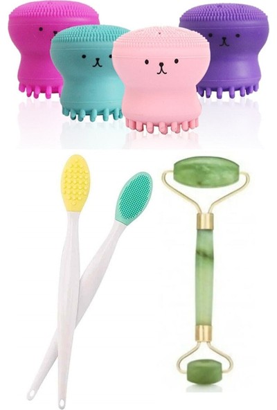 Kitchen Beauty Silikon Yüz Temizleme Fırçası Çift Taraflı Yeşim Taşı ve Siyah Nokta Temizleyici Cilt Bakım Seti Kitchen Beauty Silikon Yüz Temizleme Fırçası Çift Taraflı Yeşim Taşı ve Siyah Nokta Temizleyici Cilt Bakım Seti
