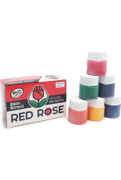 Red Rose Ebru Boya Seti 6X25ML Red Rose Ebru Boya Seti 6X25ML