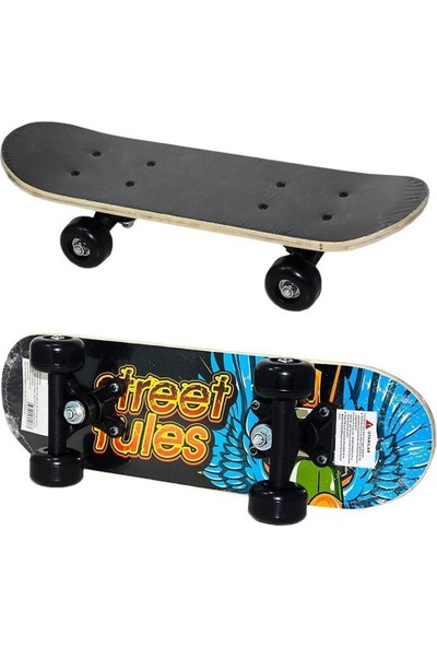 Kelebek Oyuncak Dört Tekerli Üstü Zımparalı Altı Desenli Kaykay 43 Cm. - Stres Rules Kelebek Oyuncak Dört Tekerli Üstü Zımparalı Altı Desenli Kaykay 43 Cm. - Stres Rules