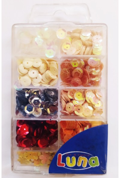 Luna Renkli Elişi Pulları 9 Renk - Kahverengi Tonları - Plastik Kutu