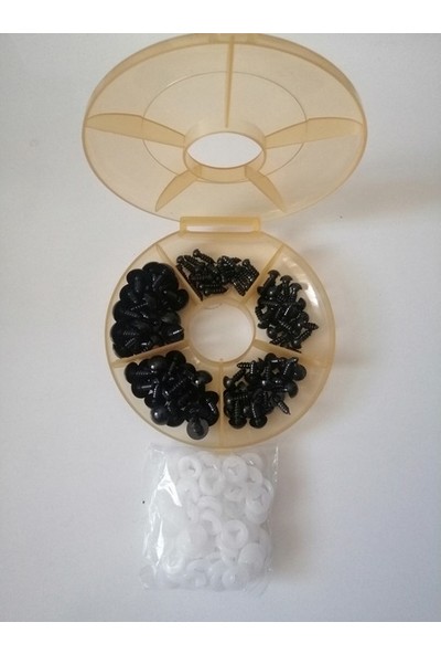 Lotus Hobi Evi Amigurumi Göz Seti Seti Siyah