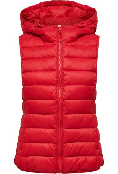 Only Kadın Yelek New Tahoe Quilted Hood 15205760-RED Only Kadın Yelek New Tahoe Quilted Hood 15205760-RED