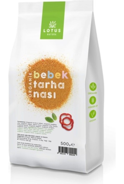 Lotus Natura Organik Bebek Tarhanası 500 gr