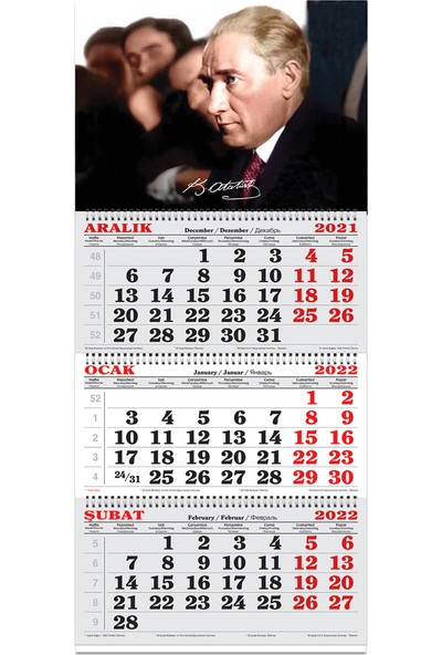 Keskin Color Keskin 33X86 cm 2022 Spiralli Gemici Takvimi 3 Aylık 840408 Atatürk-2 Keskin Color Keskin 33X86 cm 2022 Spiralli Gemici Takvimi 3 Aylık 840408 Atatürk-2