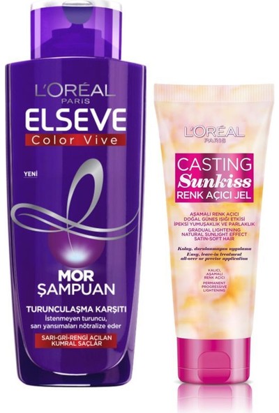 Coverco Loreal Casting Sunkiss Jel Açıcı Elseve Mor Şampuan Seti Coverco Loreal Casting Sunkiss Jel Açıcı Elseve Mor Şampuan Seti