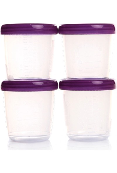 Sas Bebek Süt ve Mama Saklama Kabı Ölçekli Mama Kutusu 180 ml 4'lü Sas Bebek Süt ve Mama Saklama Kabı Ölçekli Mama Kutusu 180 ml 4'lü