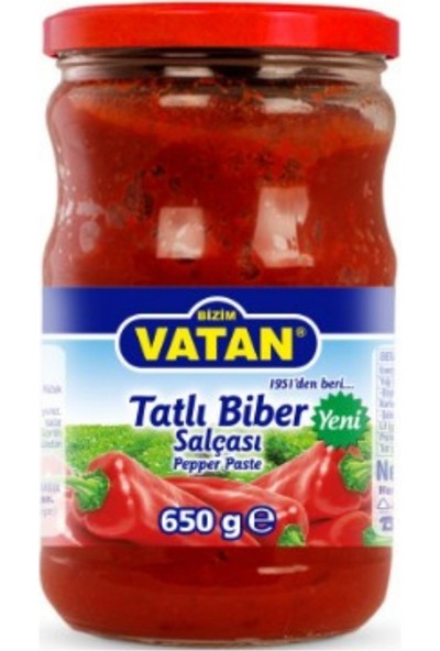 Bizim Vatan Tatlı Biber Salçası 650 gr