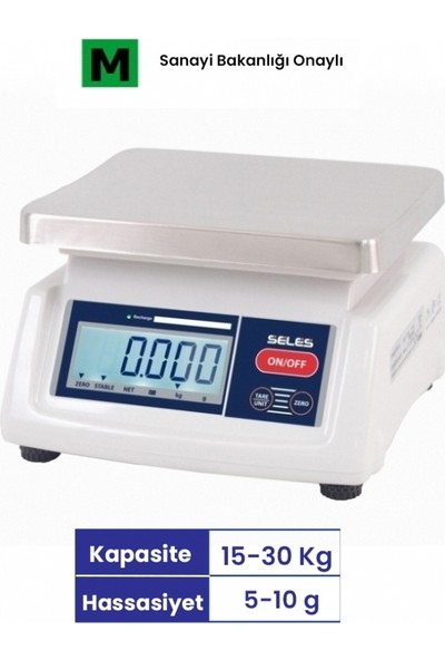 Seles T28 30 kg Tek Ekran Onaylı Tartım Terazisi
