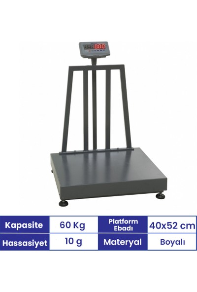 Seles A1-2 40X52 cm 60 kg Tartım Baskülü Seles A1-2 40X52 cm 60 kg Tartım Baskülü