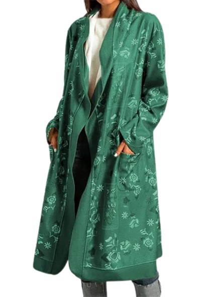 Farfi Kadın Vonluxe Yumuşak Baskı Sıcak Vintage Sonbahar Ceket (Yurt Dışından)