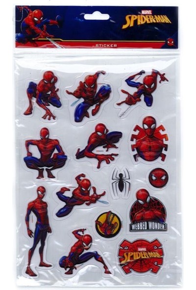 FKM Spiderman Lisanslı Kabartmalı Sticker A4 14 Sticker FKM Spiderman Lisanslı Kabartmalı Sticker A4 14 Sticker
