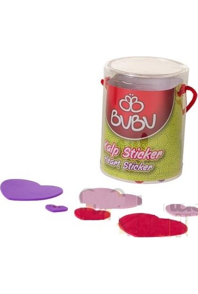 FKM Bubu Yapışkanlı Eva Kalp Sticker Kavanozlu FKM Bubu Yapışkanlı Eva Kalp Sticker Kavanozlu