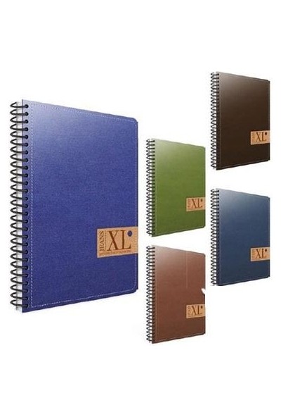 FKM Gıpta Jeans Xl Spiralli Kareli Defter 120 Yaprak