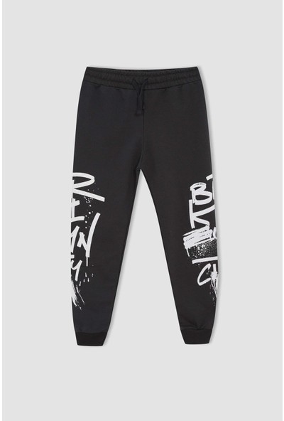 DeFacto Erkek Çocuk Slim Fit Baskılı Jogger Eşofman Alt W2069A621WN