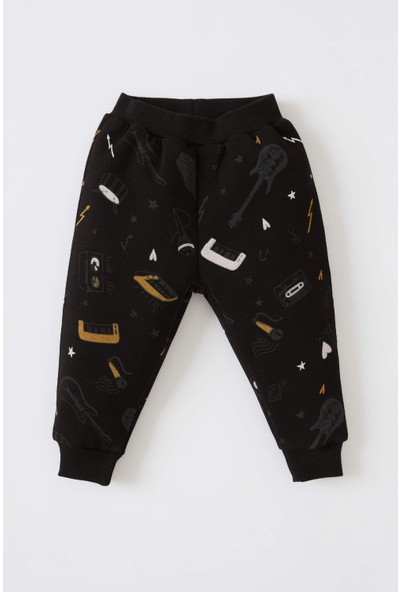 DeFacto Erkek Bebek Desenli İçi Yumuşak Tüylü Eşofman Alt W2916A221WN