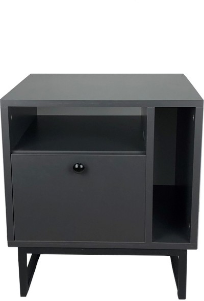 Aldecom Modern Gri Komodin Metal Ayaklı Raflı Kapaklı Bölmeli Kitaplıklı Yatak Yanı Komodin Şifonyer Aldecom Modern Gri Komodin Metal Ayaklı Raflı Kapaklı Bölmeli Kitaplıklı Yatak Yanı Komodin Şifonyer