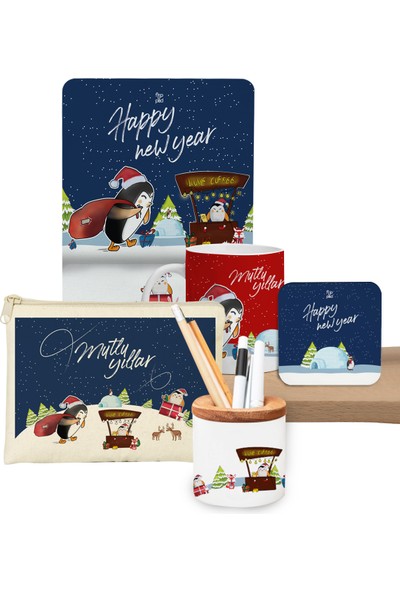 Flipped Yılbaşı Happy New Year B Kupa, Mousepad, Altlık, Cüzdan ve Kalemlik Seti Flipped Yılbaşı Happy New Year B Kupa, Mousepad, Altlık, Cüzdan ve Kalemlik Seti